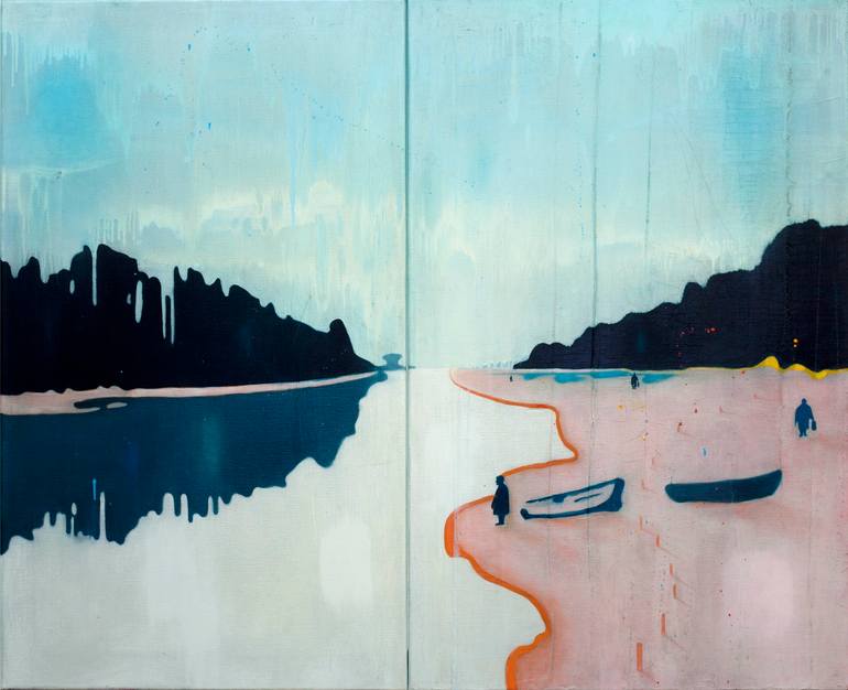 In the sky Painting by Jan Wessel | Saatchi Art