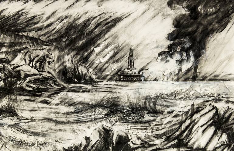 Greed and Consequence Drawing by Martin Clarkson | Saatchi Art