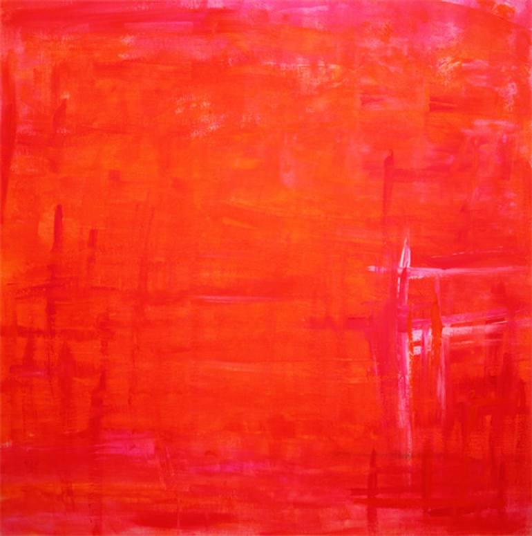 Burning Pink I Painting by Karin Rieder | Saatchi Art