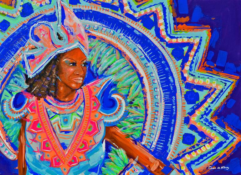 Junkanoo in The Bahamas Painting by Paola Correa De Albury | Saatchi Art