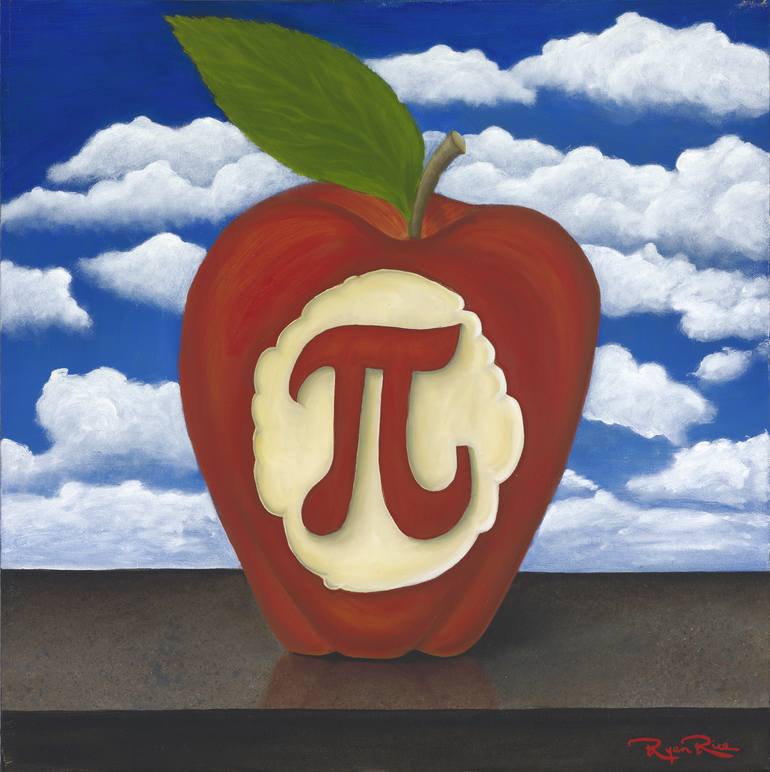 Apple Pi Painting by Ryan Rice | Saatchi Art