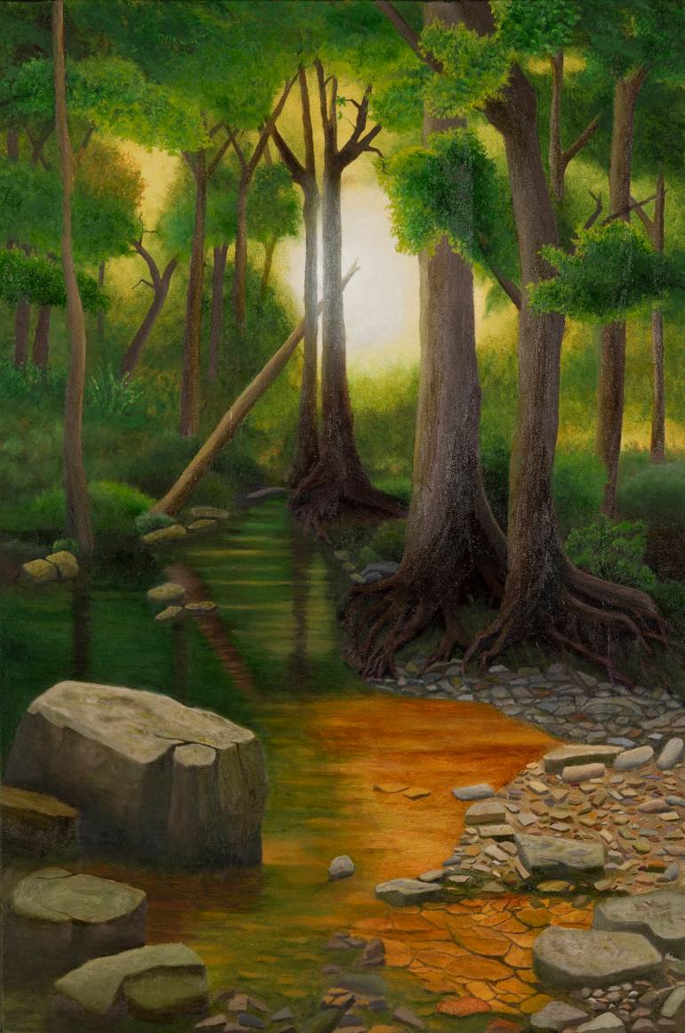 Coonville Creek, Missouri Ozarks Painting by Garry McMichael | Saatchi Art