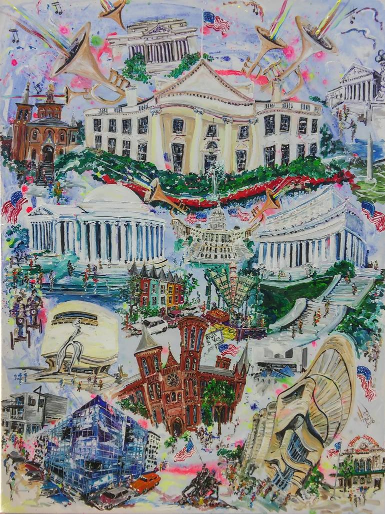 Washing DC Painting by ned pamphilon | Saatchi Art
