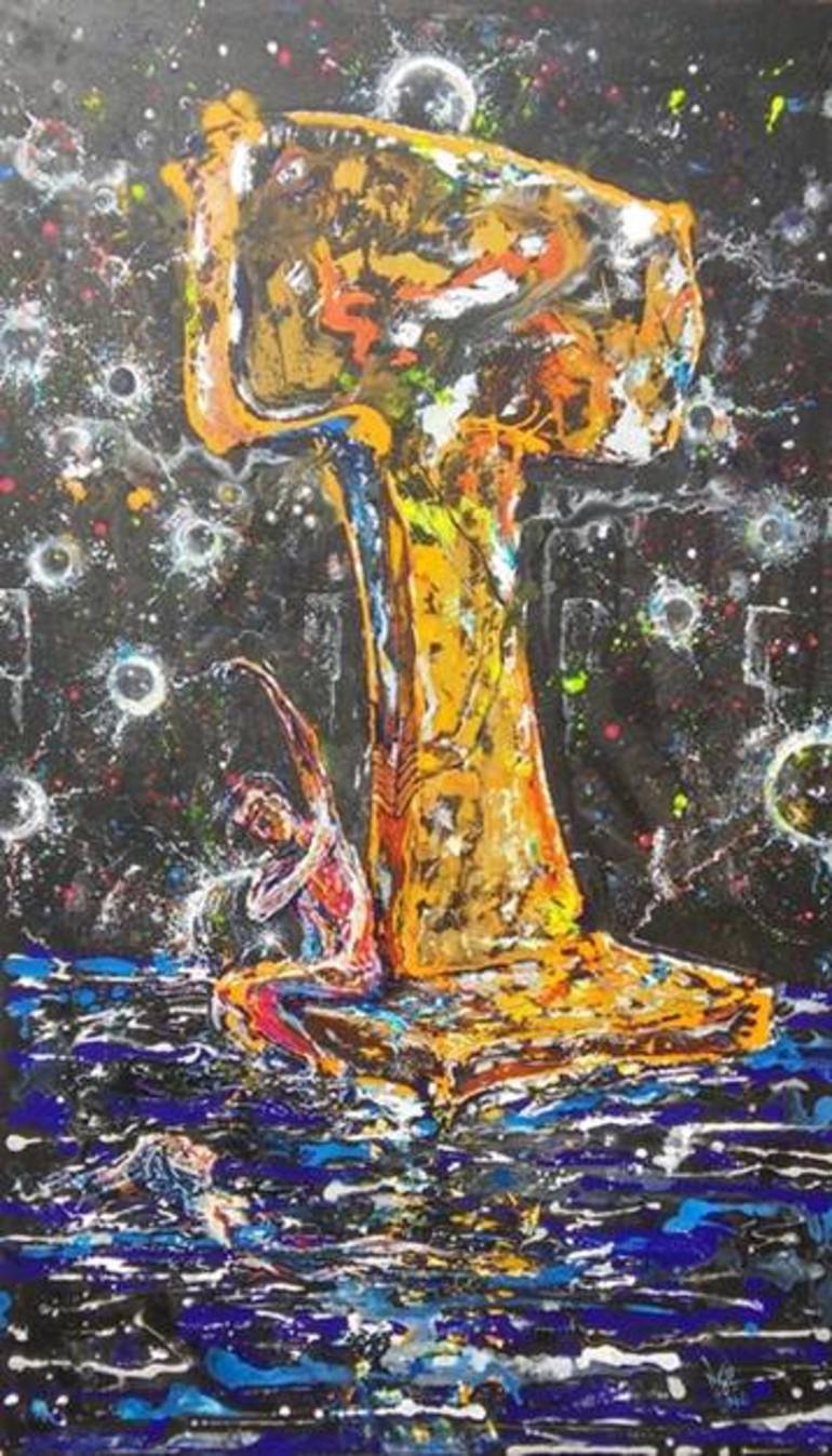 Megalithic Turkish Bath / Adam & Eve At Göbeklitepe Painting by ned ...