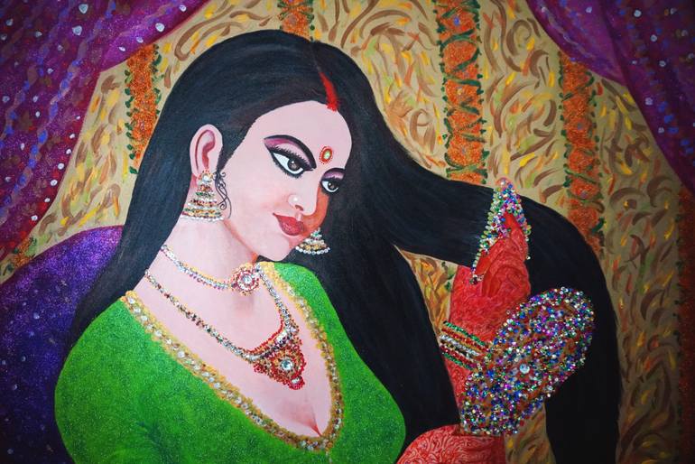 Draupadi - One of the most beautiful Indian women of all time Painting ...