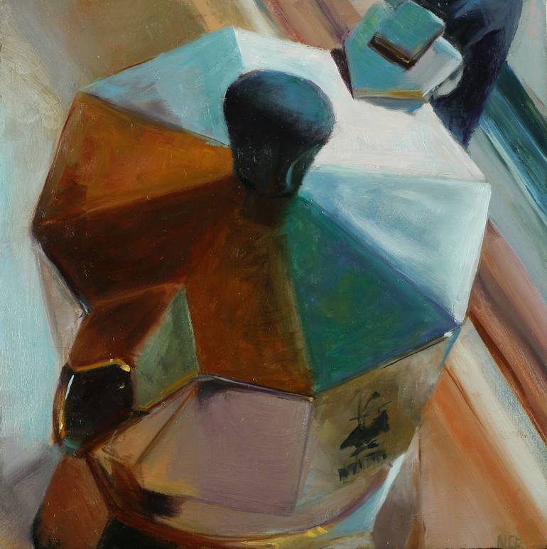 Bialetti Begins the Day Painting by Ned Axthelm | Saatchi Art