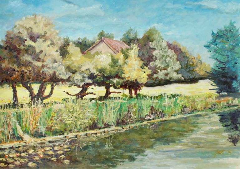 On the waterfront Painting by Joost Van Loon | Saatchi Art