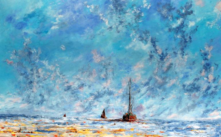 Juno at Blakeney Norfolk SN 0312 Painting by Chris Sheldrake | Saatchi Art