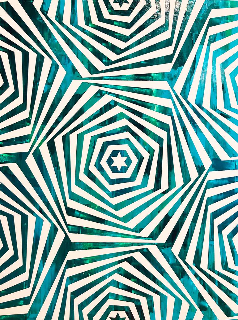 The Power of the Hexagram Painting by Sean Ward | Saatchi Art