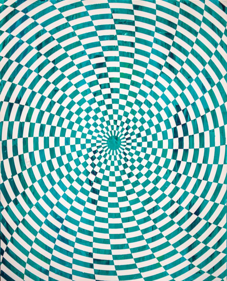 Checkered and Twisted Painting by Sean Ward | Saatchi Art