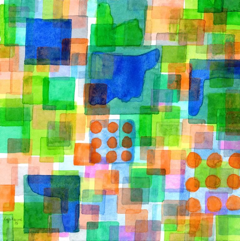 Playful Squares Painting by Heidi Capitaine | Saatchi Art