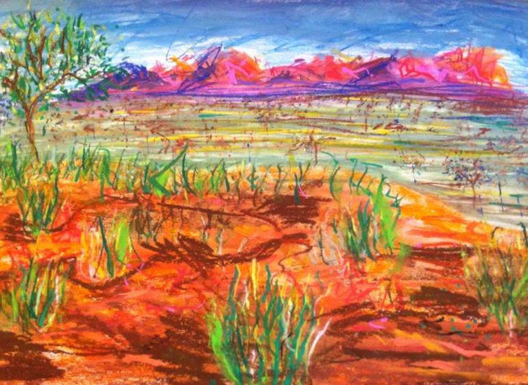 Australian landscape Drawing by Yossi Sebban | Saatchi Art