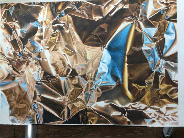 Foil Reflection #4 Drawing by Victor Anonsen | Saatchi Art