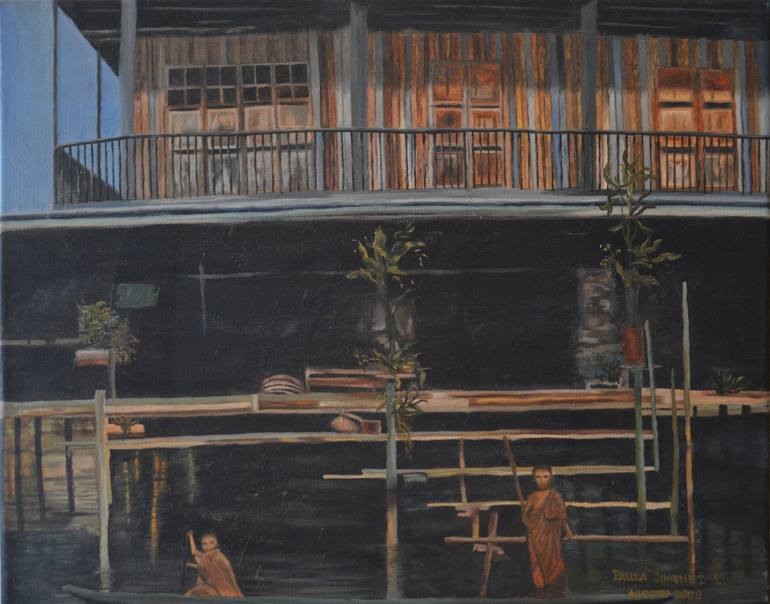 Little children in India Painting by Paula Jiménez Labra | Saatchi Art