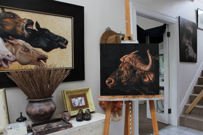 Buffalo Sunset Painting by Alan James Weiss | Saatchi Art