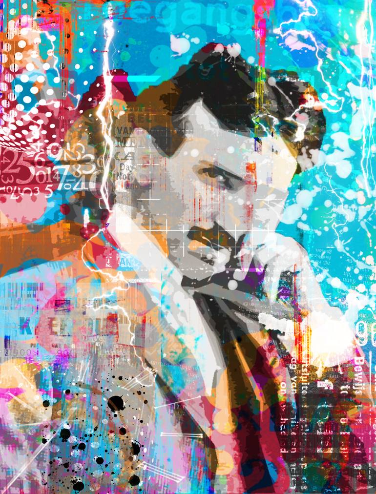 Nikola Tesla - Limited Edition 1 of 11 Mixed Media by Esin Kosoglu ...