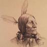 Chief Wolf Robe Drawing by Joel Iskowitz | Saatchi Art