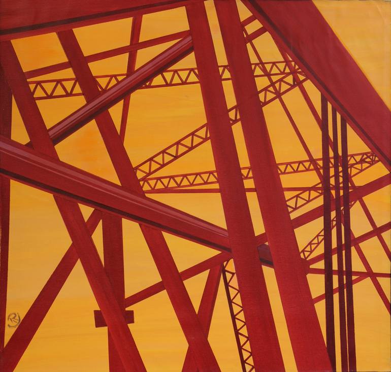 Steel Rise Painting by Rachel Yane | Saatchi Art