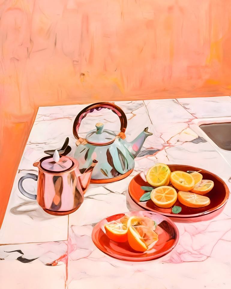 Tea & Oranges at Four Digital by Uma Gokhale | Saatchi Art