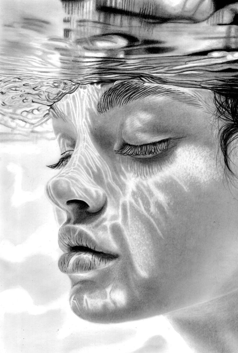 Submerged D Drawing by Paul Stowe | Saatchi Art