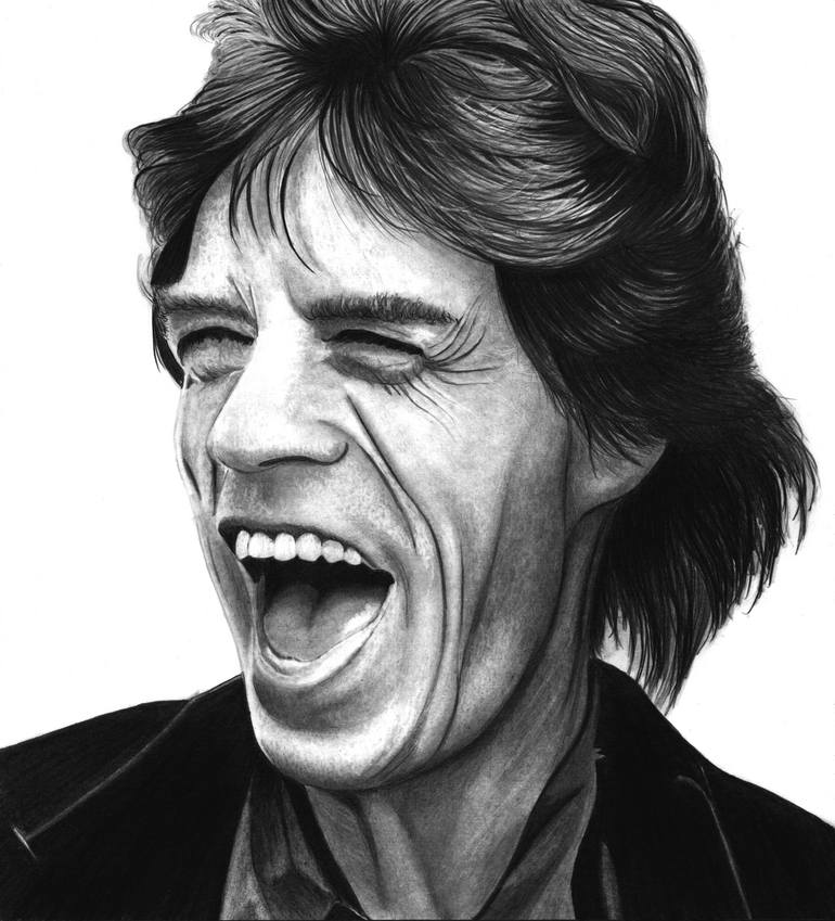 MICK Drawing by Paul Stowe | Saatchi Art