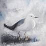 bird on the sea Painting by Natasha Gaus | Saatchi Art