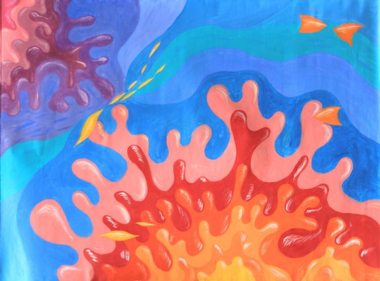 Red Sea Painting by Aleksandra Cherepanova | Saatchi Art