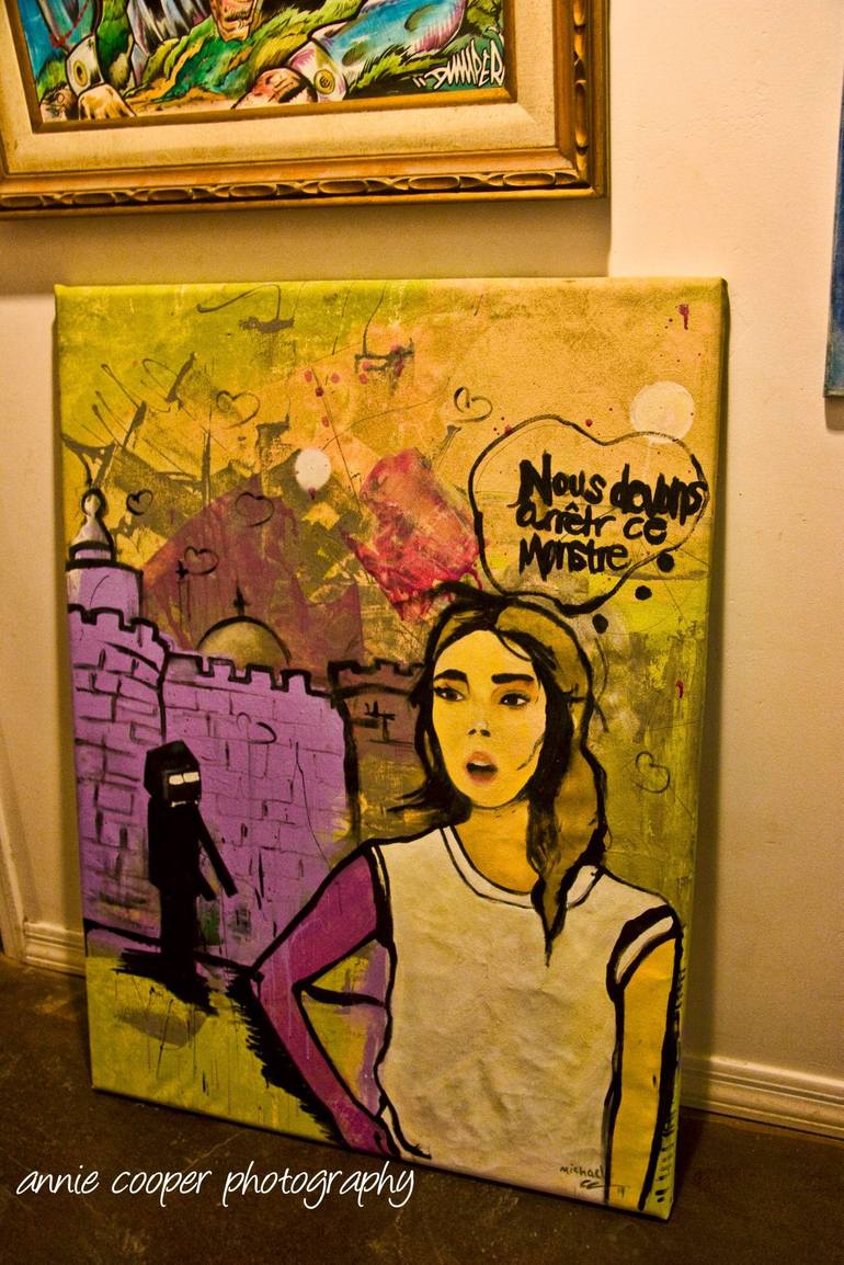 Stop the Monster Painting by Crystal Conover | Saatchi Art