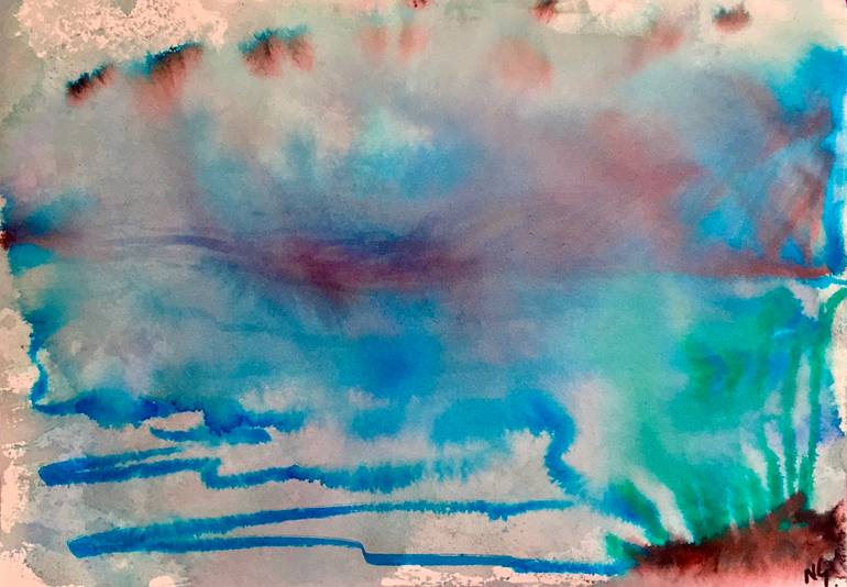 Pollution Abstract Watercolour Painting Painting by Neha Gupta ...