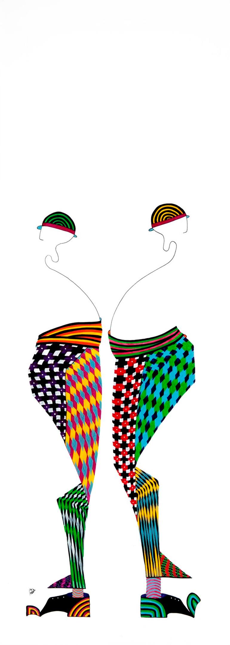 Tweedle Dee & Tweedle Dum Drawing by Beba N | Saatchi Art