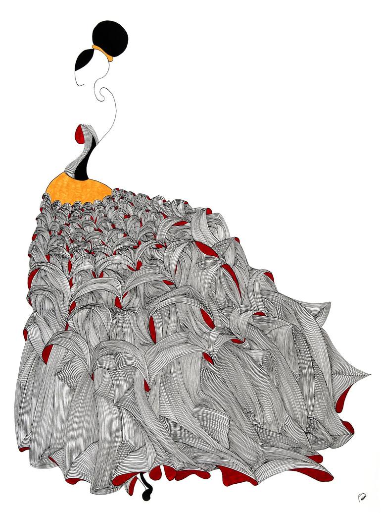 Runaway Bride Drawing by Beba N | Saatchi Art