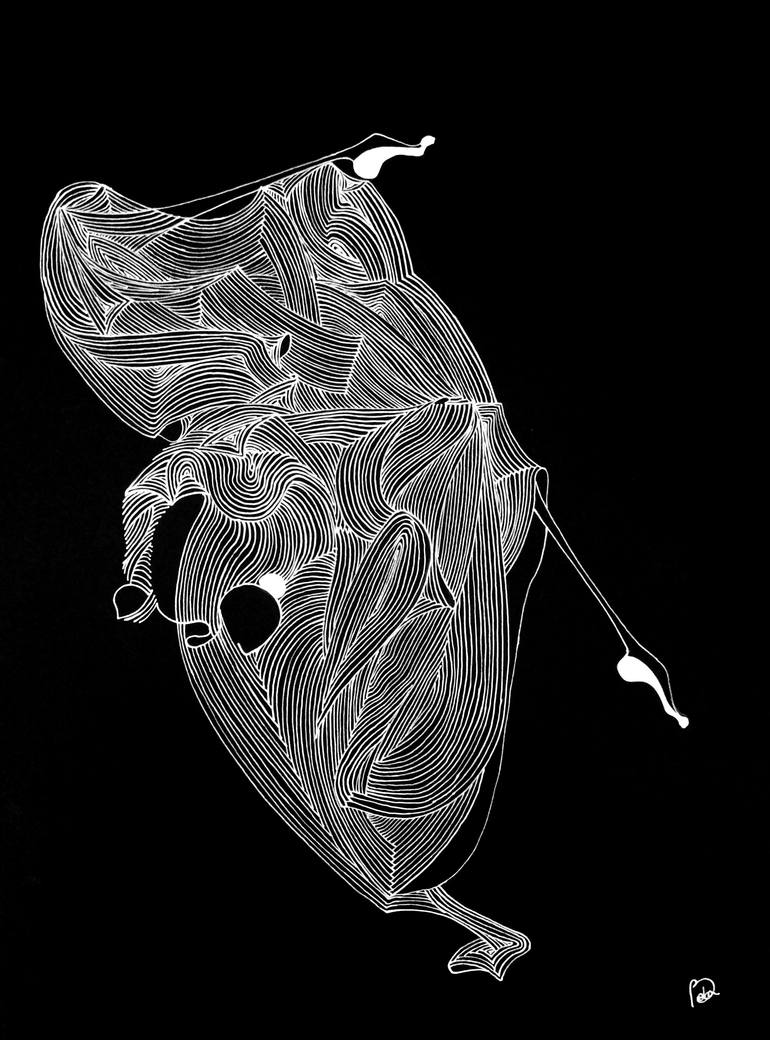 The Leap Drawing by Beba N | Saatchi Art