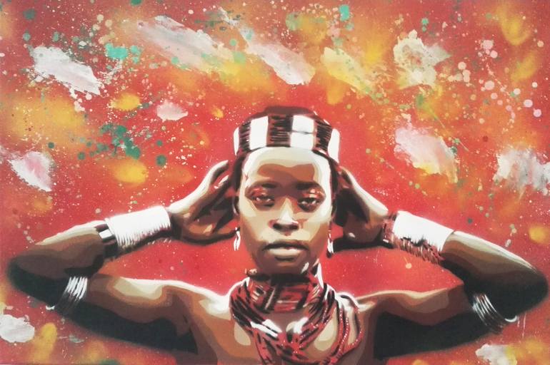 Skin of fire Painting by AKORE artist | Saatchi Art