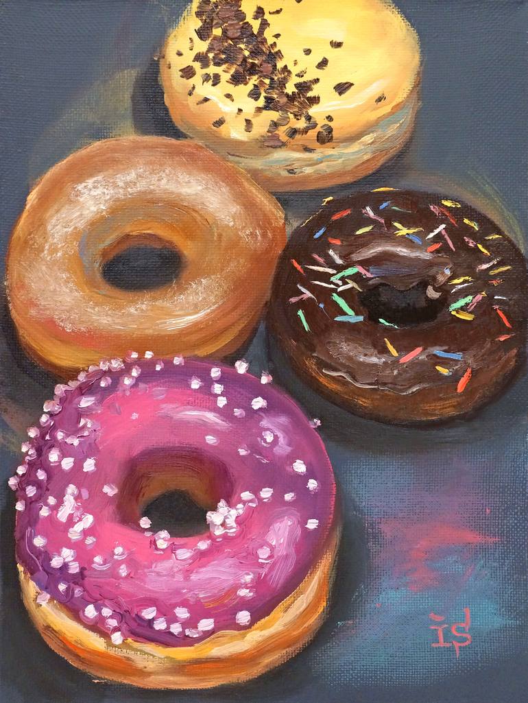 Donuts Painting by Irina Sergeyeva | Saatchi Art