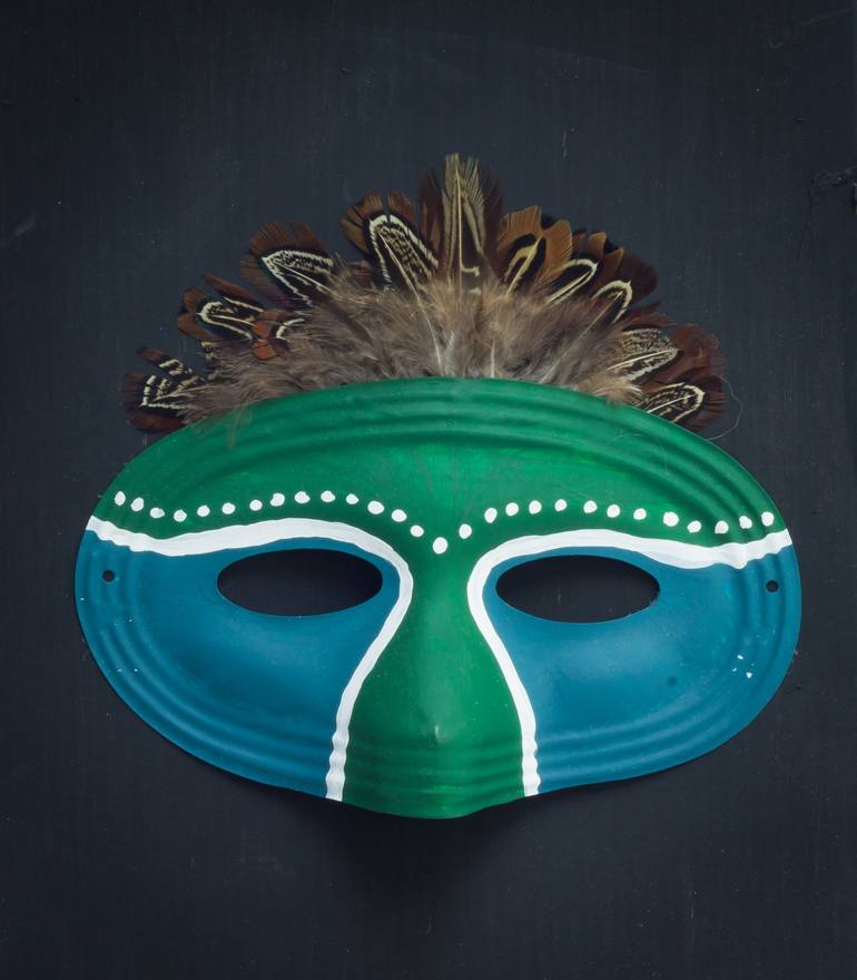 Aboriginal Mask 2 Sculpture by Shelby Abernathy | Saatchi Art