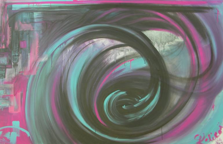 Downtown LA - grey days Painting by Rula Kaliroi | Saatchi Art