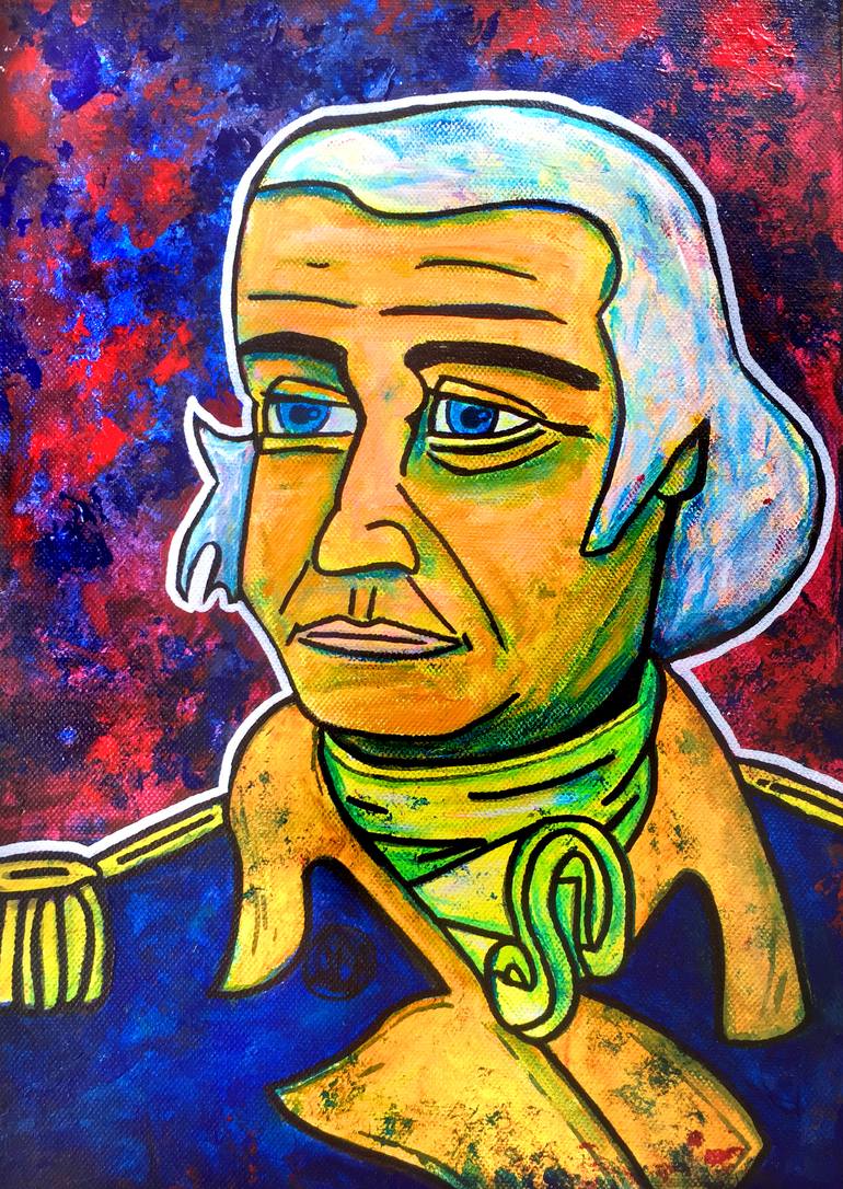 George Washington. President art Painting by Johnny Meyer | Saatchi Art