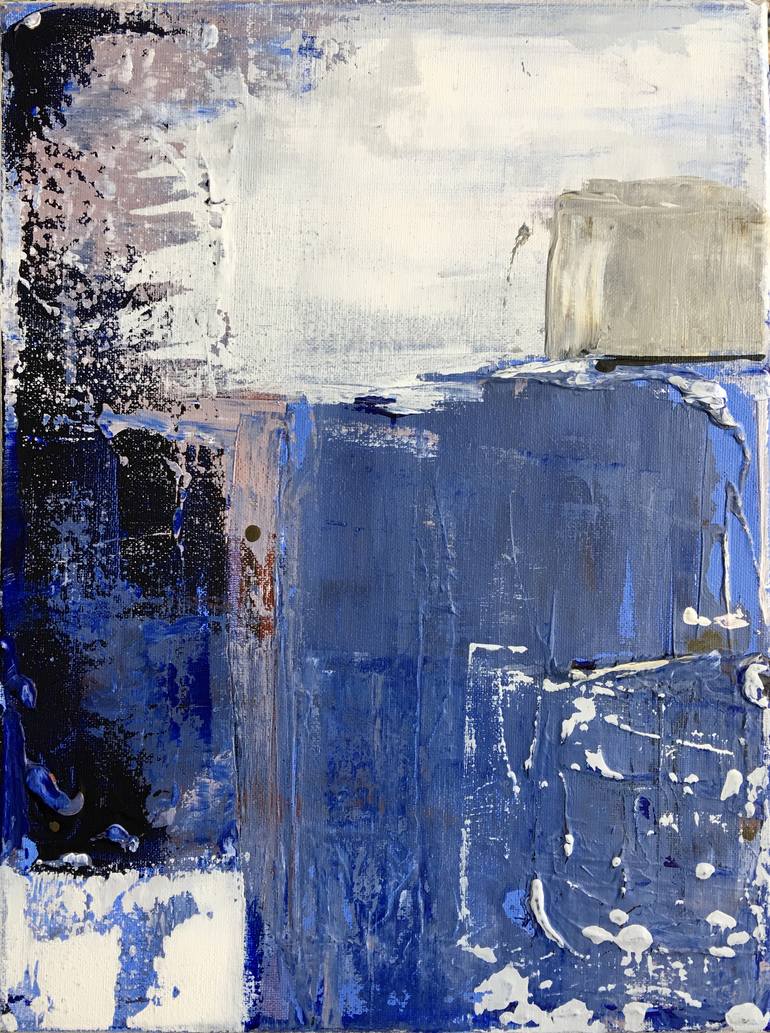 Abstraction in Blues Painting by Lisa Bolin | Saatchi Art