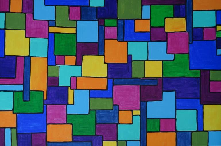 Post-its Painting by Rachel Olynuk | Saatchi Art