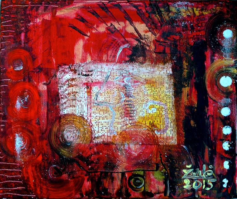 The Red Hell Painting by Zivile Kasparaviciute | Saatchi Art