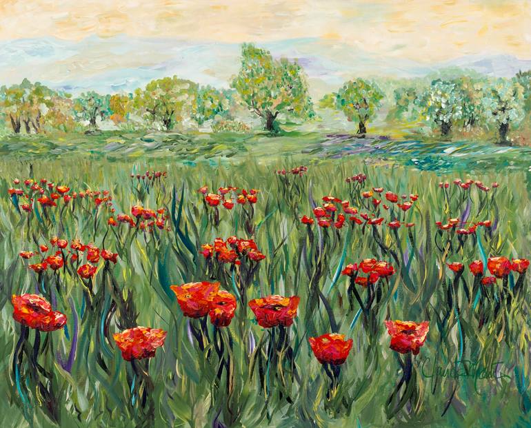 Meadow Life Painting by Claude Morris | Saatchi Art
