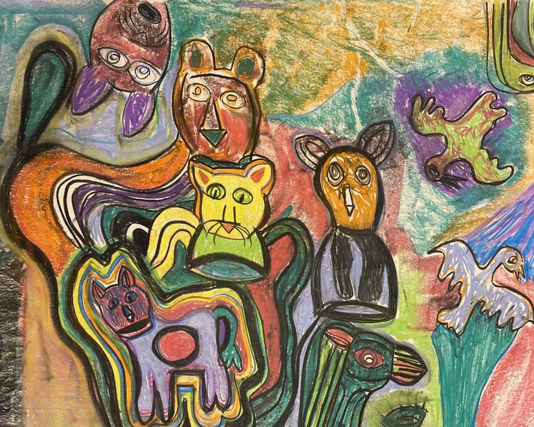 CHAMANS VOICES Drawing by Agustina Mazzocco | Saatchi Art