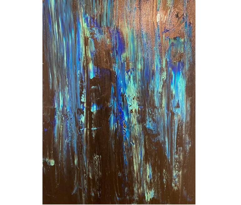Abstracción azul Painting by Agustina Mazzocco | Saatchi Art