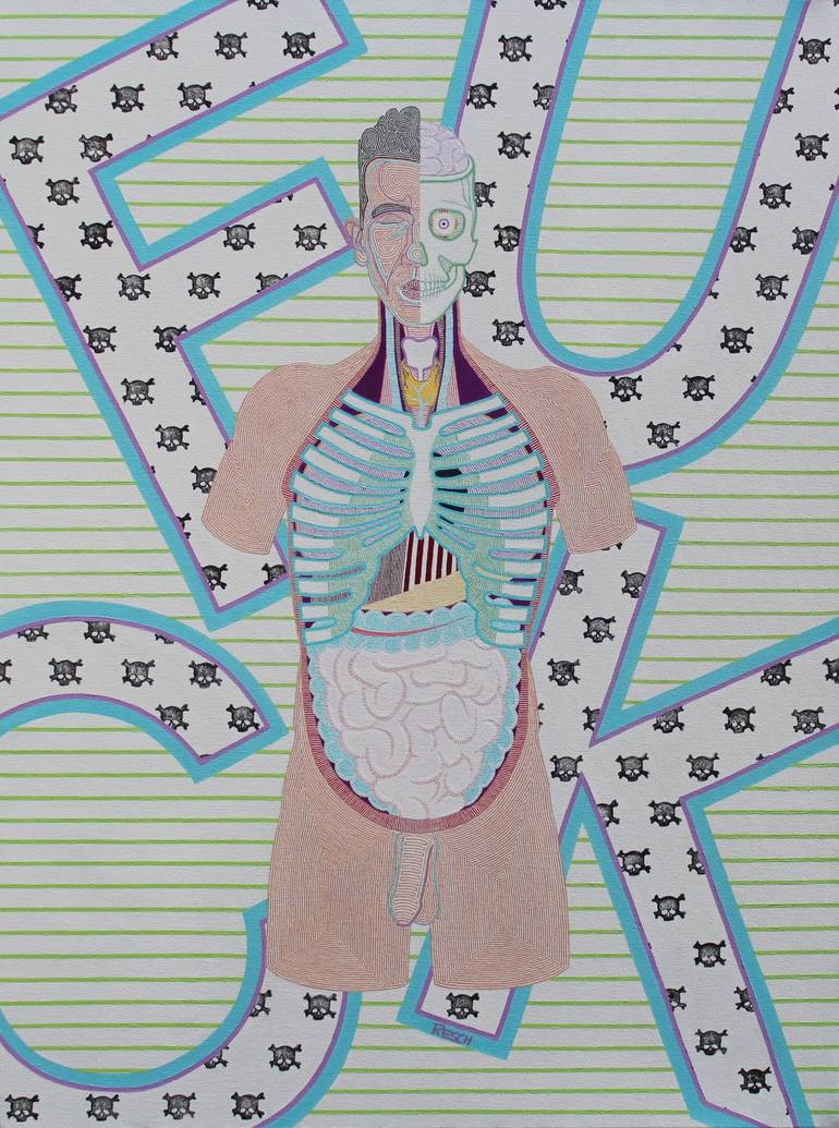 Anatomy of a Self Portrait Painting by Steve Resch | Saatchi Art