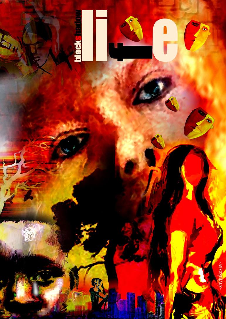 Black Shadow Life Drawing by Shaiju Kesav | Saatchi Art