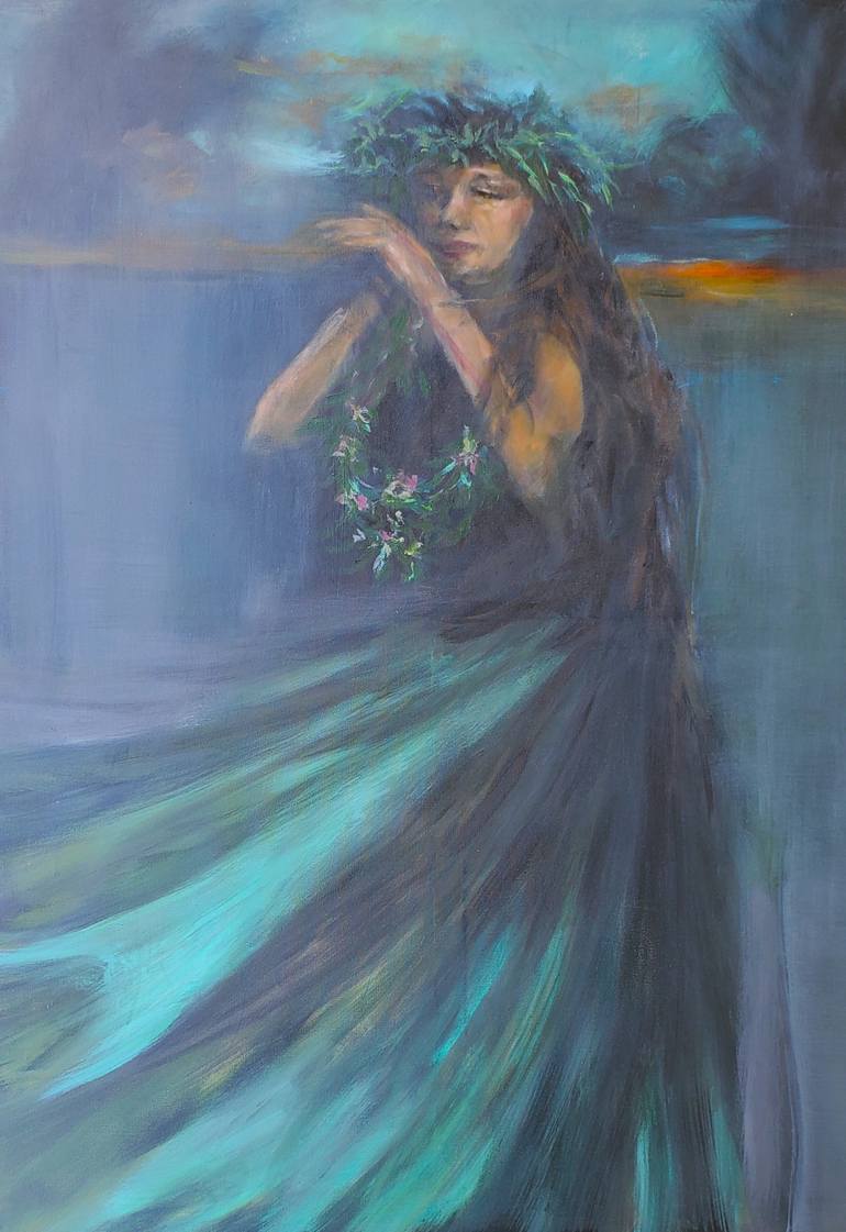 2022 listening Painting by ANGELA RUTH D'AGOSTINO | Saatchi Art