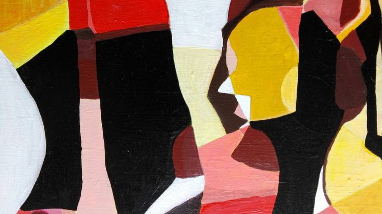 Tall girls talking Painting by Izabella Hornung | Saatchi Art