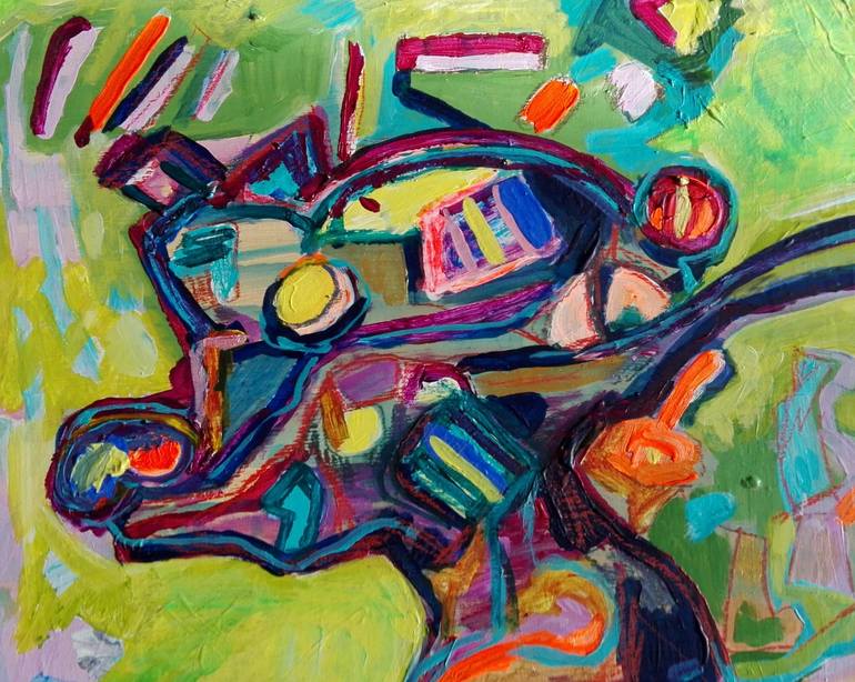 Abstract profile Painting by Izabella Hornung | Saatchi Art