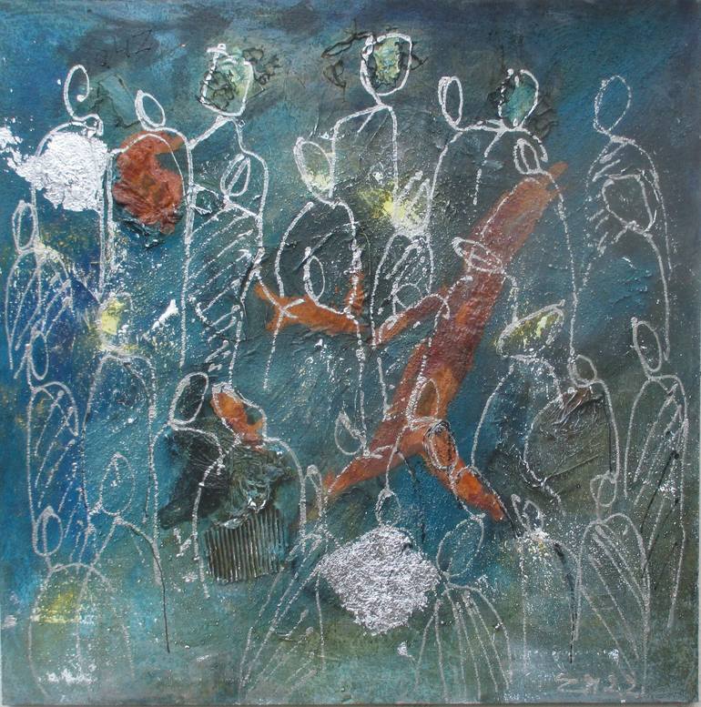 rusty people Painting by Sonja Zeltner | Saatchi Art