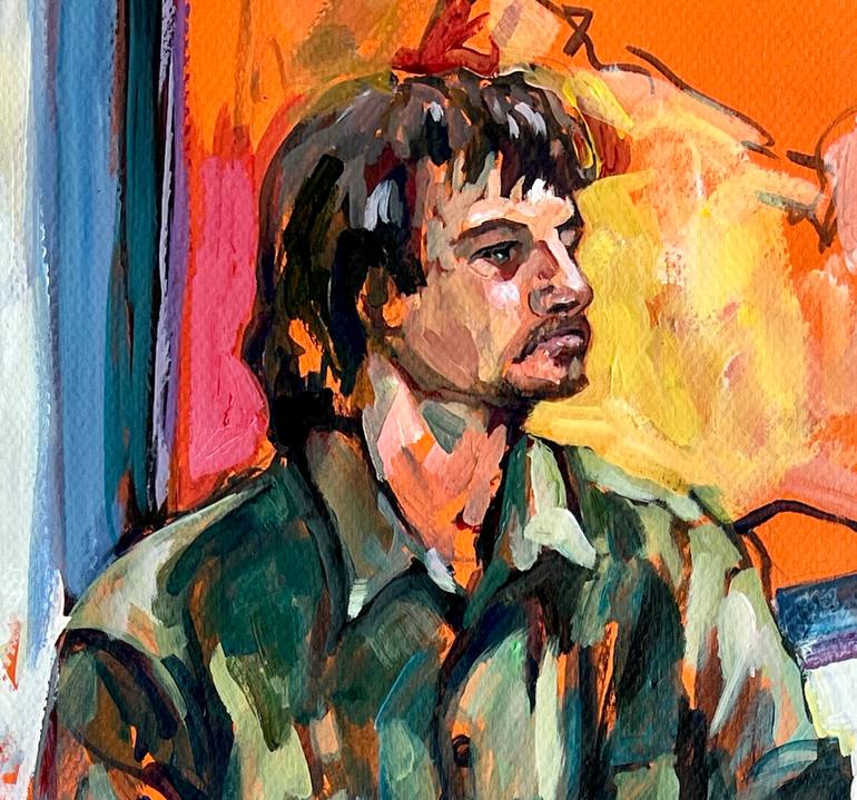Figure Study On Orange Painting by Meredith Steele | Saatchi Art
